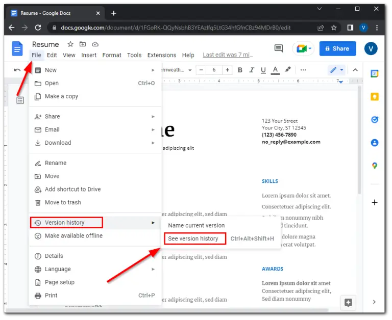 How to use Google Docs version history | Tab-TV