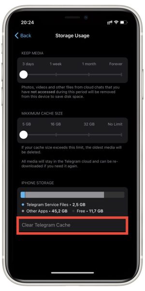 How to clear Telegram cache on iPhone | Tab-TV