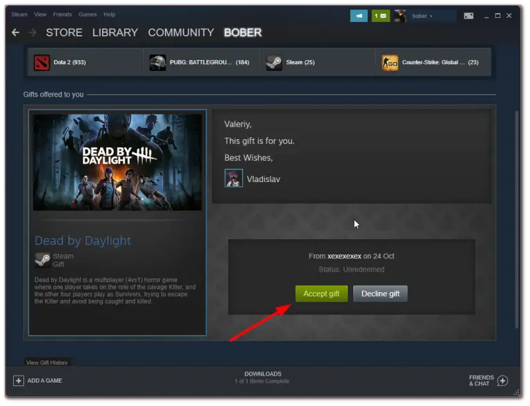 How to accept gifts on Steam | Tab-TV