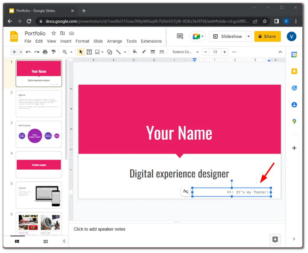 How to add a header or footer to Google Slides | Tab-TV