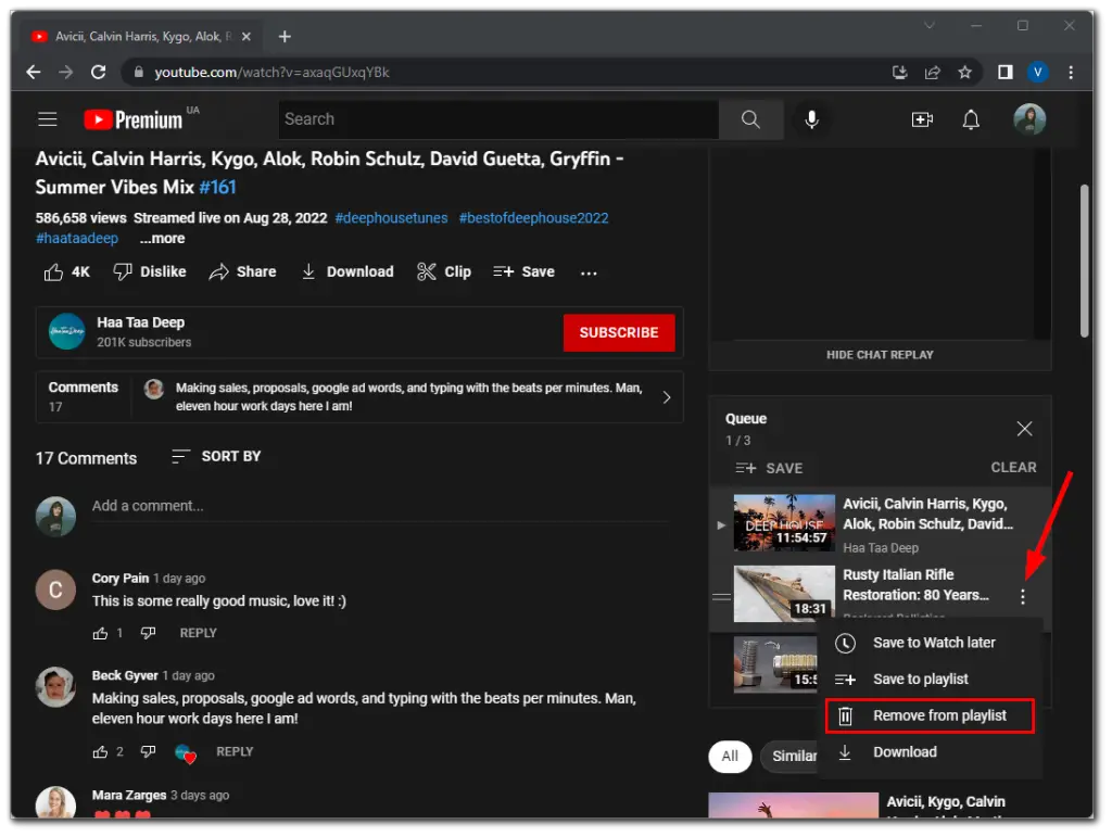 How to clear a queue on YouTube | Tab-TV