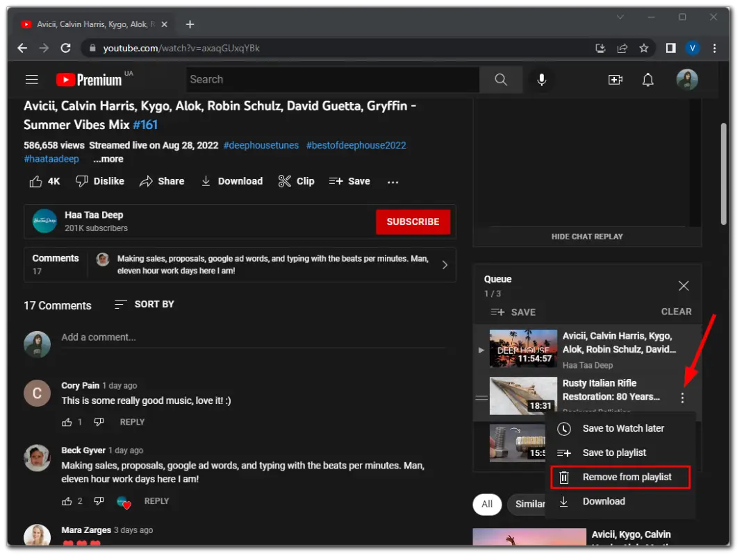 How to clear a queue on YouTube | Tab-TV