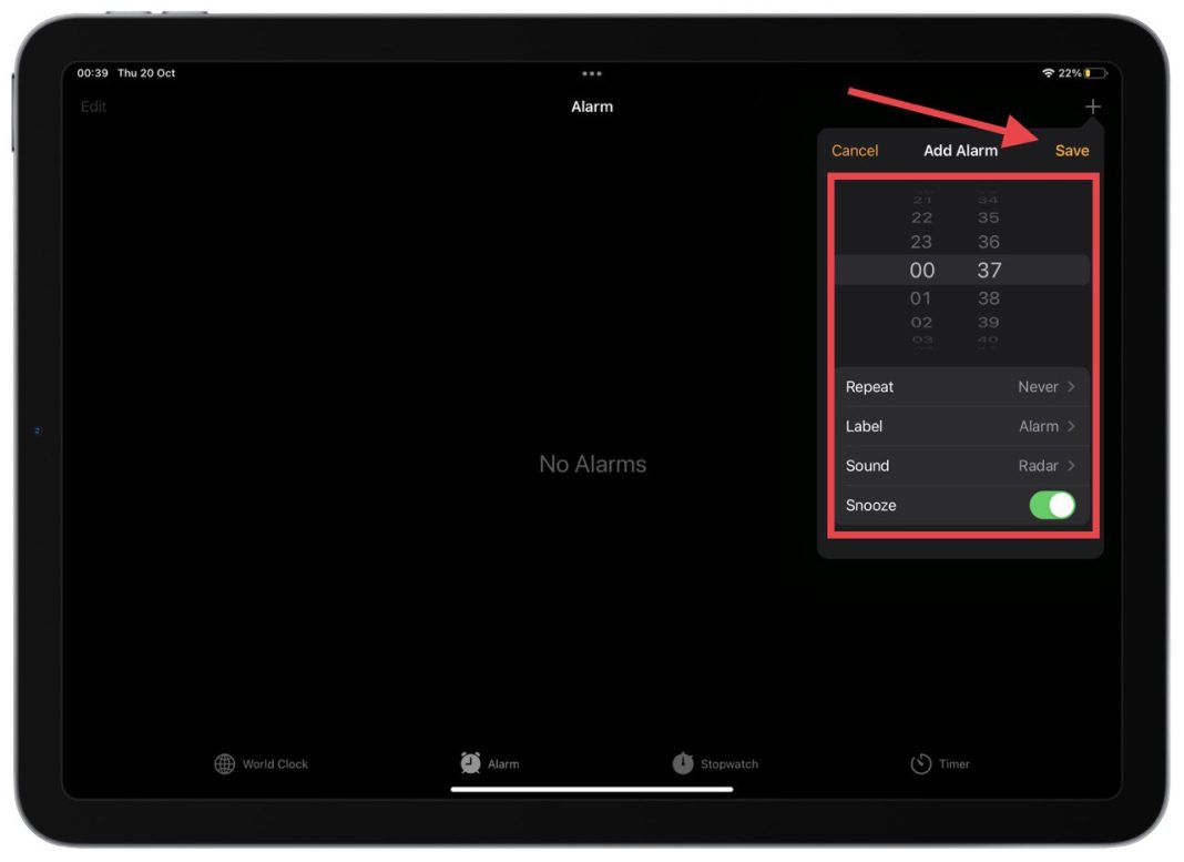 How to set the alarm on an iPad | Tab-TV