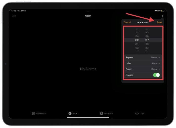 How to set the alarm on an iPad | Tab-TV
