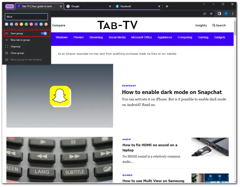 How to create and save tab groups in Google Chrome | Tab-TV