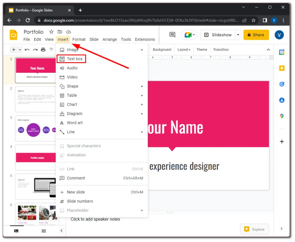 How to add a header or footer to Google Slides | Tab-TV