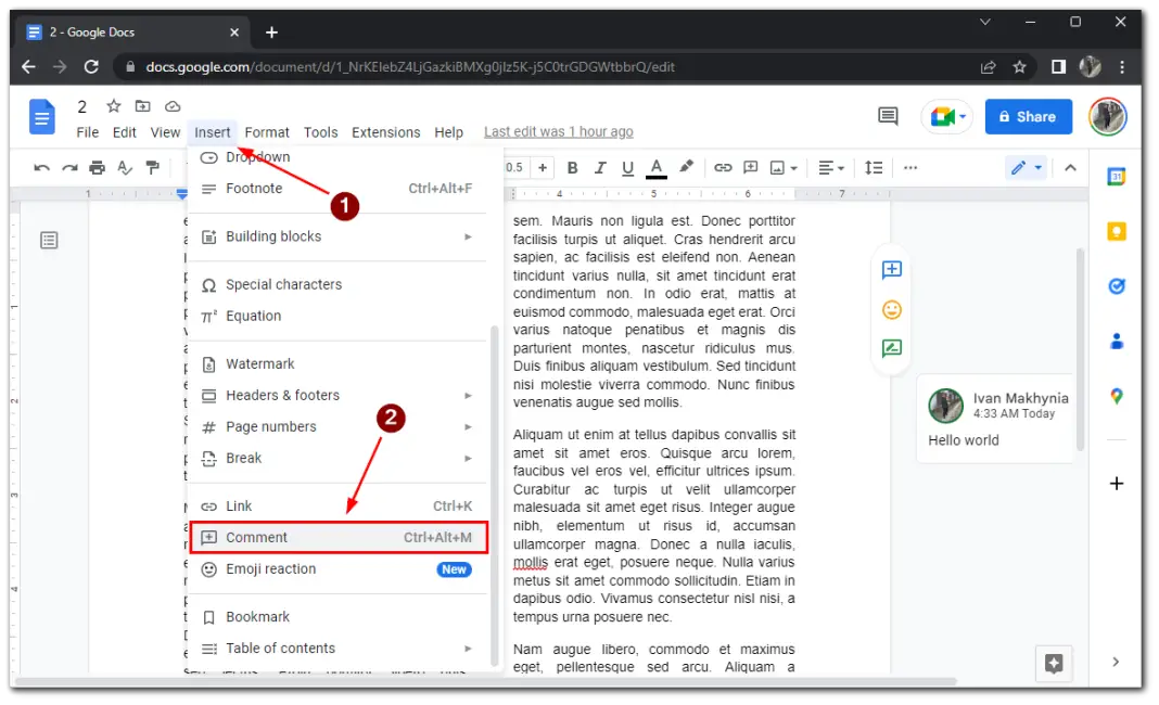 How to print comments in Google Docs | Tab-TV