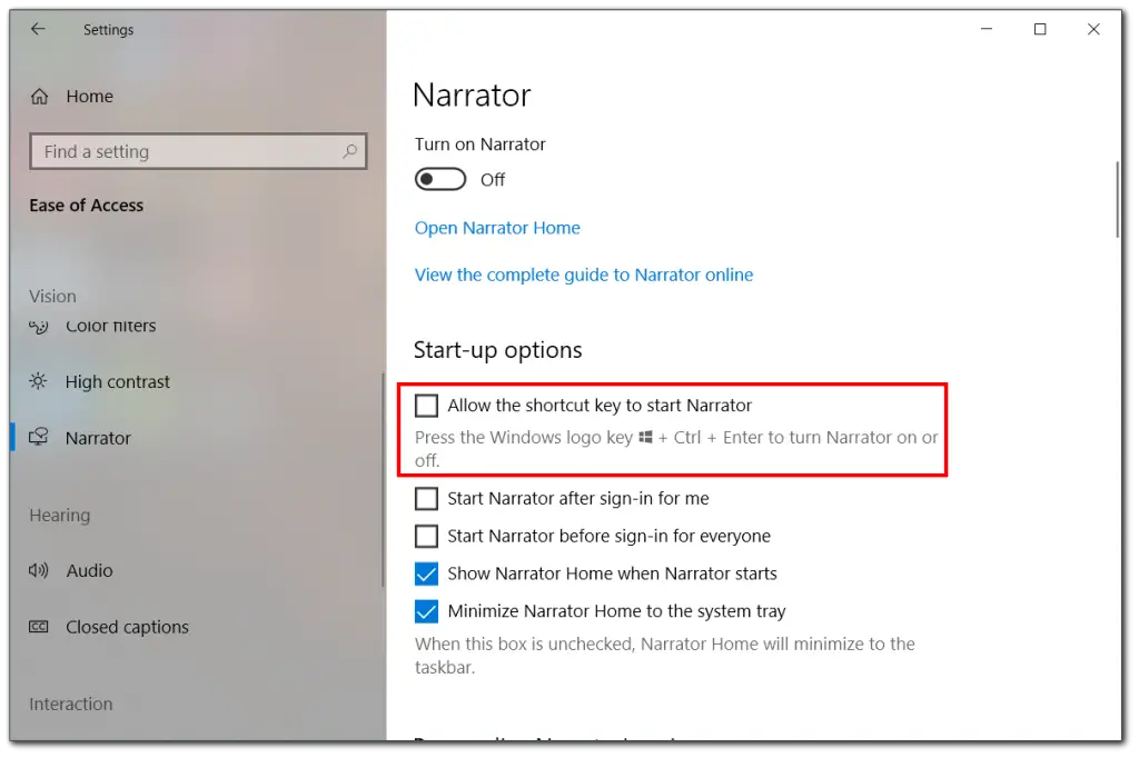 How to turn off text-to-speech in Windows 10 | Tab-TV