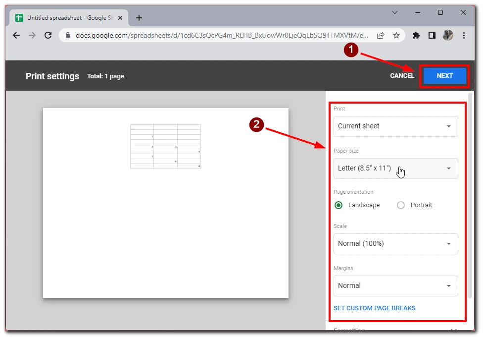 How To Print A Spreadsheet In Google Sheets Tab TV