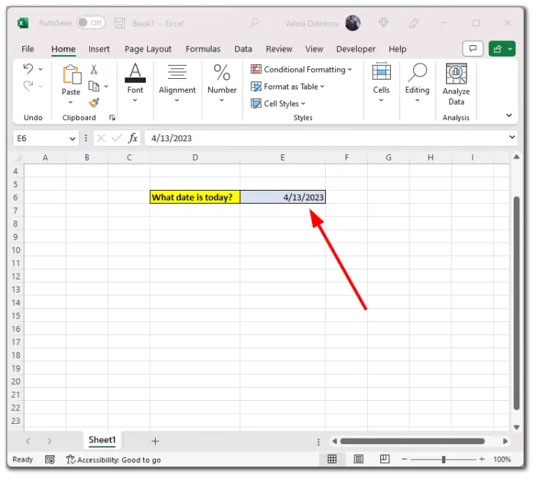 How to insert today’s date in Excel | Tab-TV