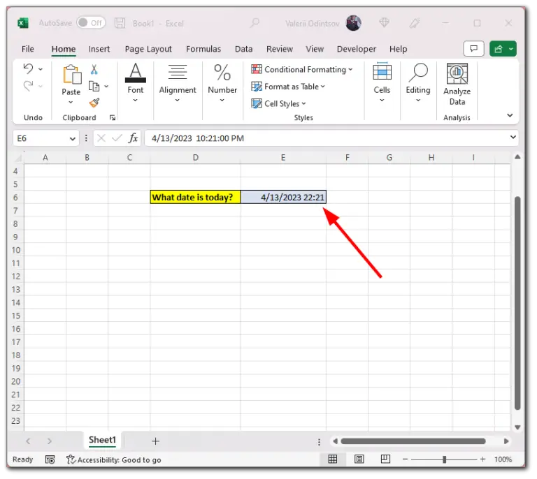 How to insert today’s date in Excel | Tab-TV