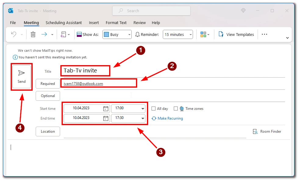 How To Send A Calendar Invite In Outlook Tab TV How To Send A Calendar Invite In Outlook Tab TV