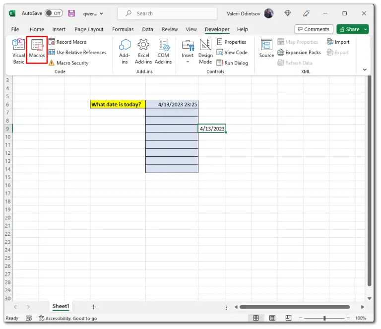 How to insert today’s date in Excel | Tab-TV