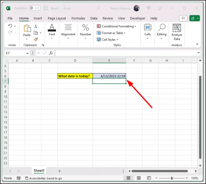 How to insert today’s date in Excel | Tab-TV