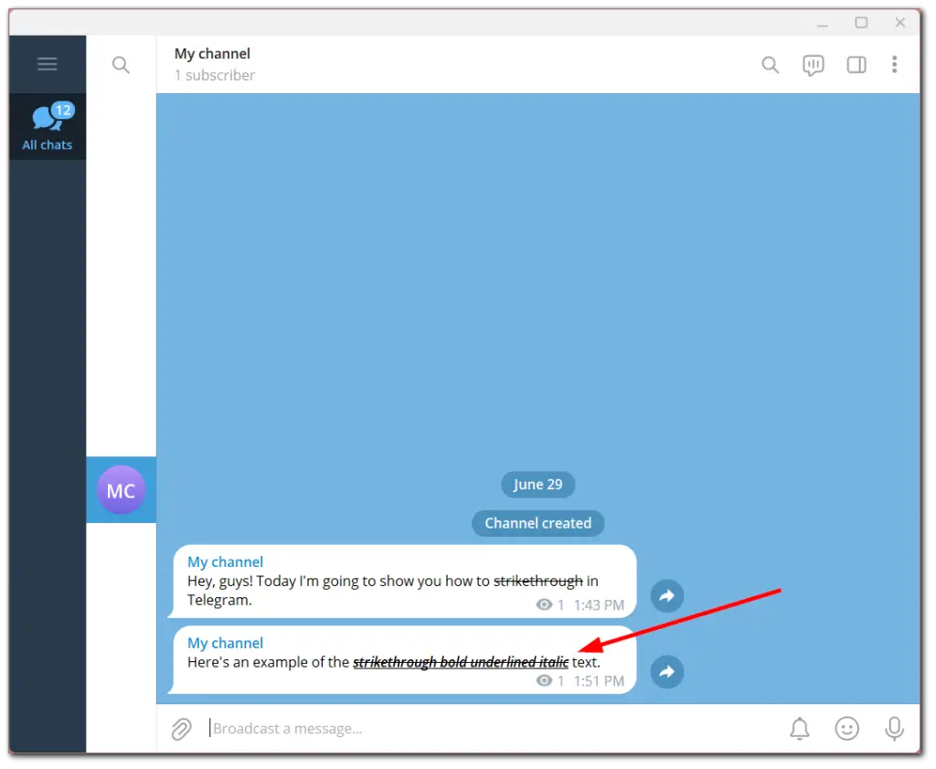 How to strikethrough text in Telegram | Tab-TV