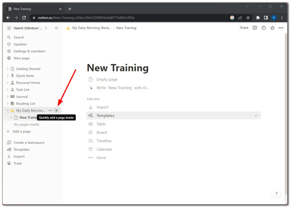 How to add a page to Notion | Tab-TV
