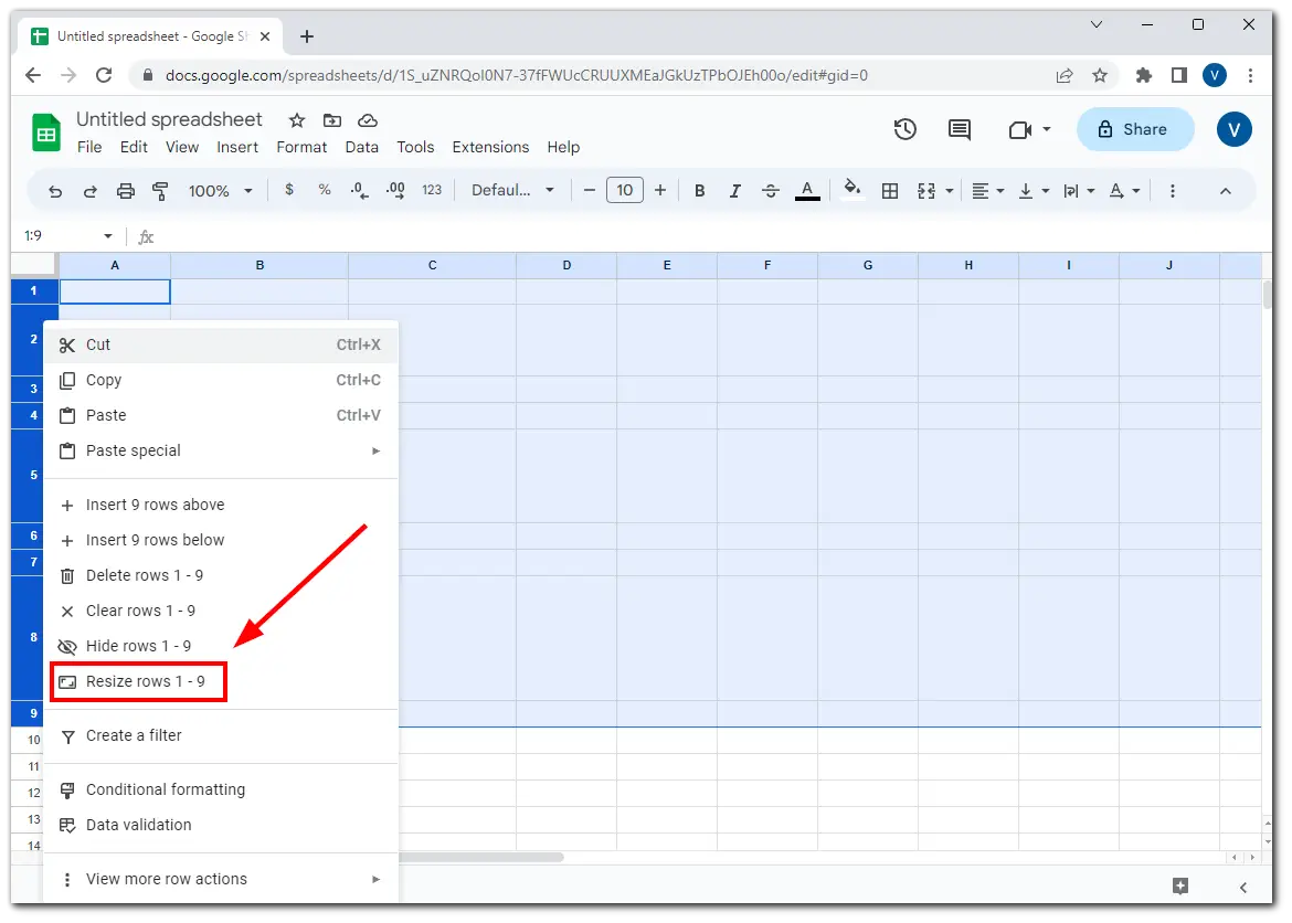  How To Make Cells The Same Size In Google Sheets Tab TV