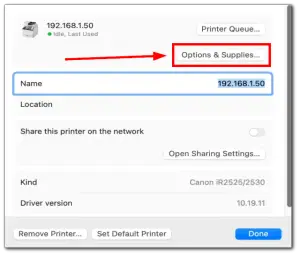 How to change the printer IP address | Tab-TV