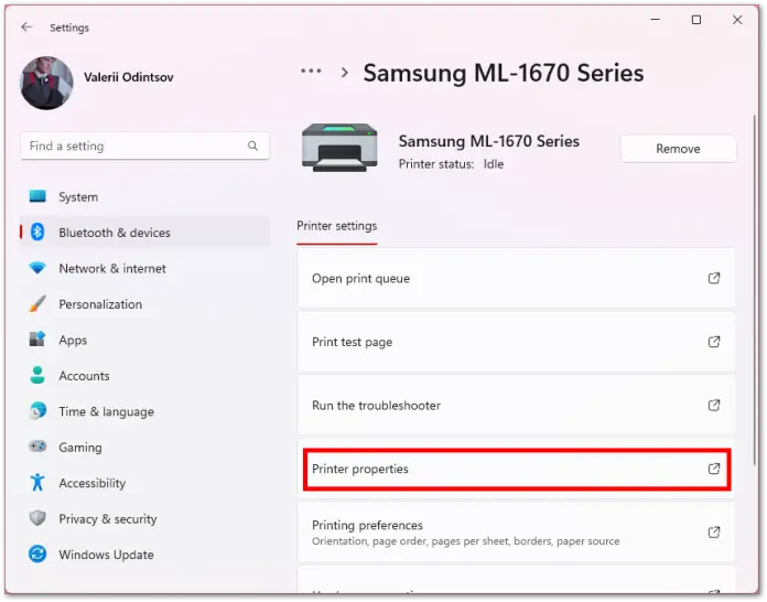 How to change the printer IP address | Tab-TV