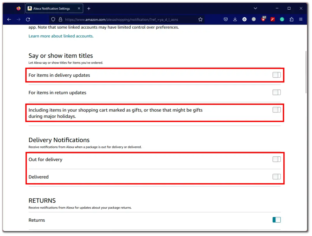 How to turn off Alexa Packages Notifications | Tab-TV