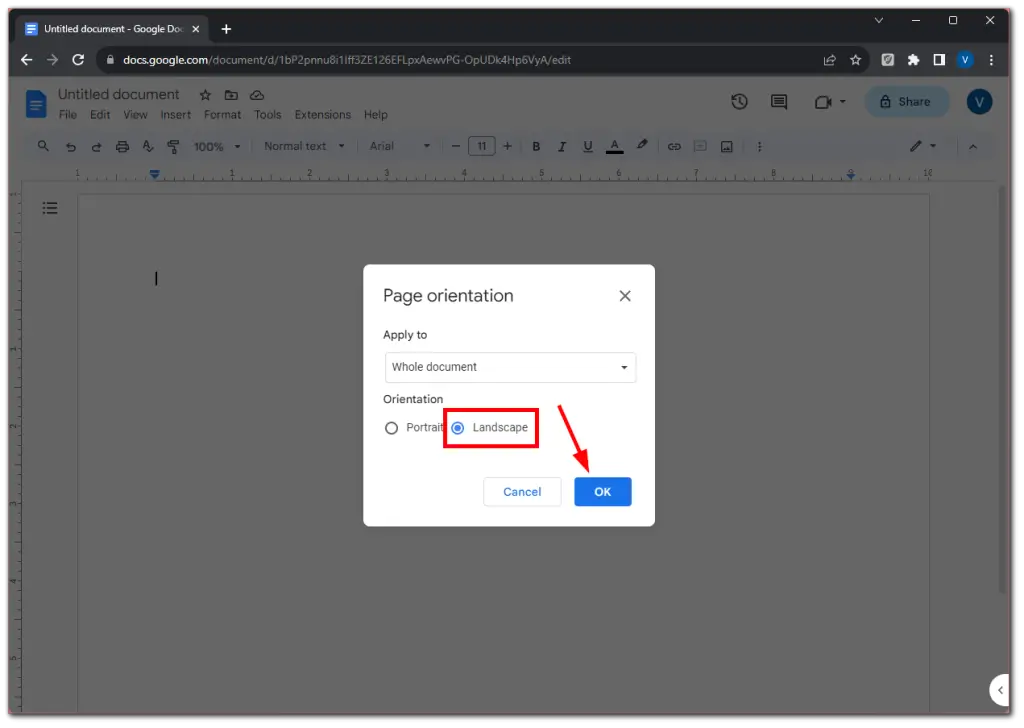 How to create an only-one-page landscape in Google Docs | Tab-TV