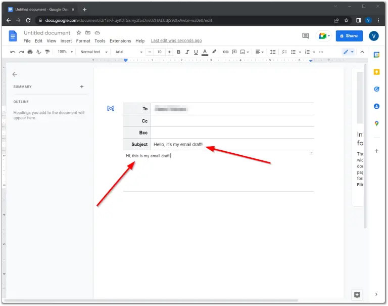 How to draft an email to Gmail in Google Docs | Tab-TV