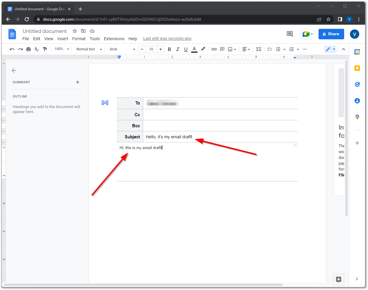 How to draft an email to Gmail in Google Docs | Tab-TV